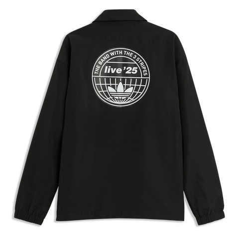 Live '25 adidas Coach Jacket Black – Aus Oasis Live 2025