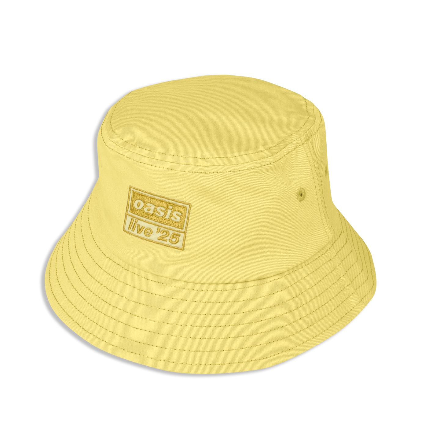 Live '25 Embroidered Logo Bucket Hat Butter Yellow – Aus Oasis Live 2025