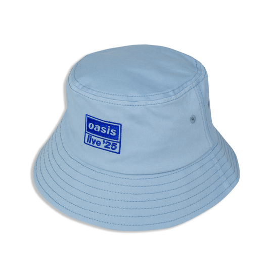 Live '25 Embroidered Logo Bucket Hat Sky Blue – Aus Oasis Live 2025